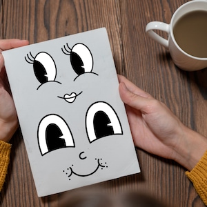 Cartoon Face Svg, Instant Download, Cricut Silhouette Featuring Face ...