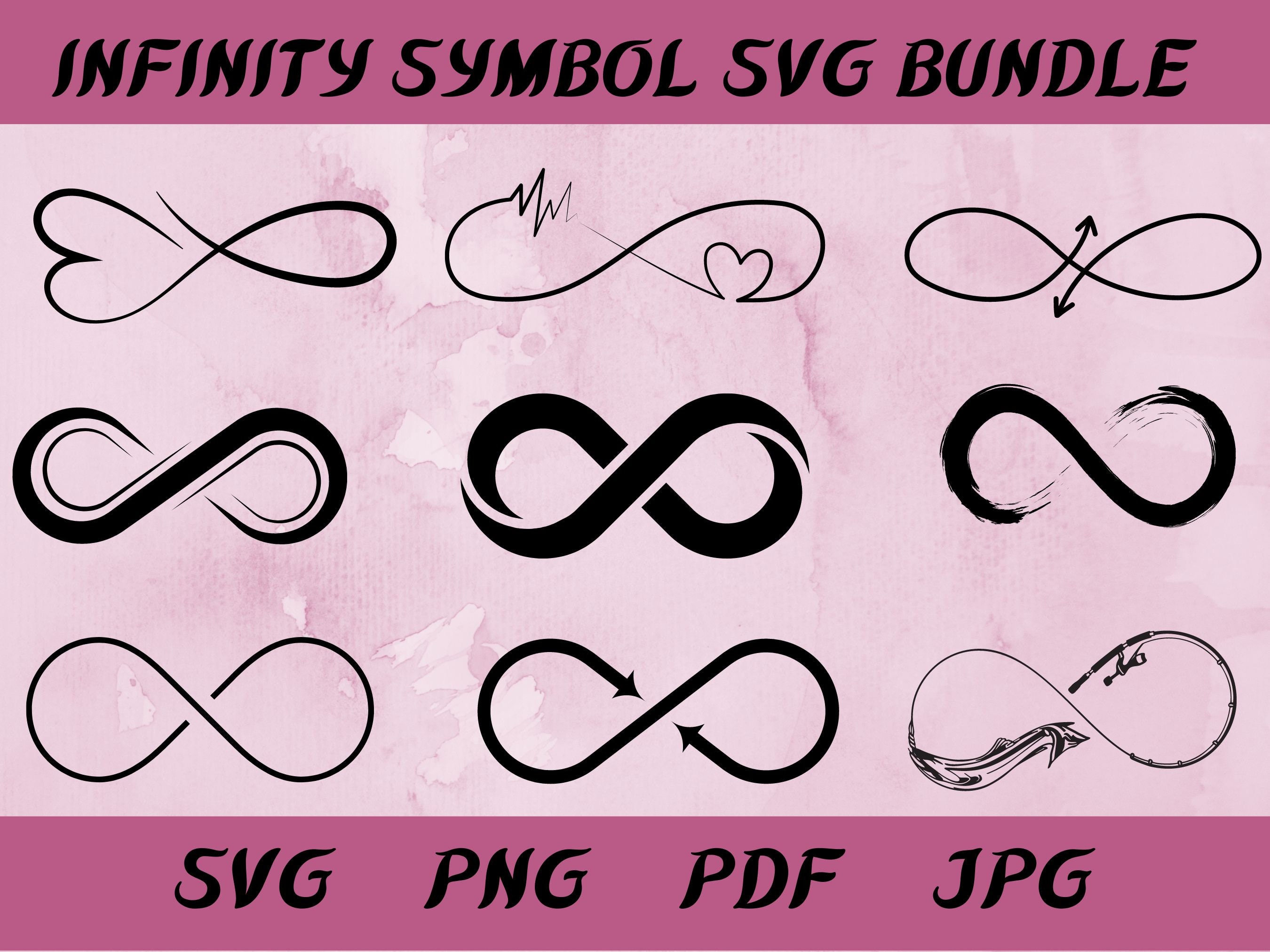 Infinity Symbol SVG Bundle, Infinity Heart SVG, Infinity Bundle SVG ...