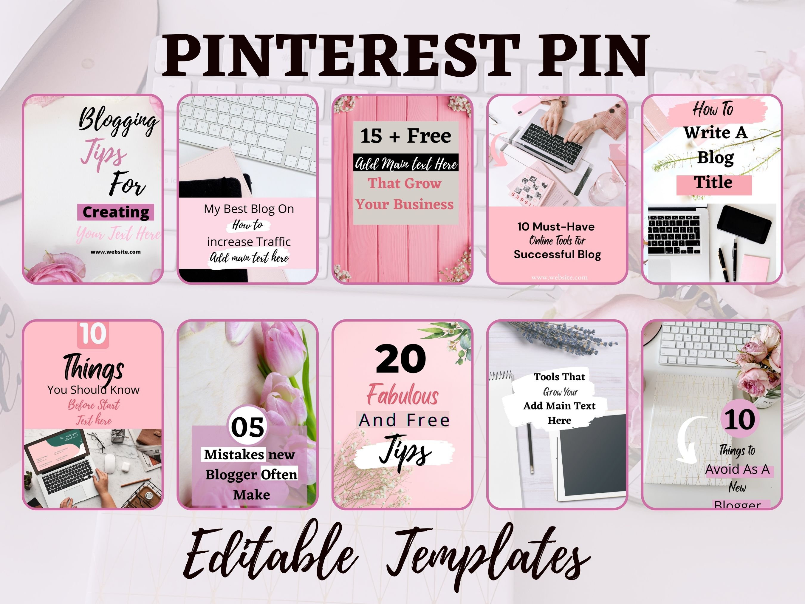 Pinterest Pin Templates,pinterest Templates Canva ,pinterest Pins ...