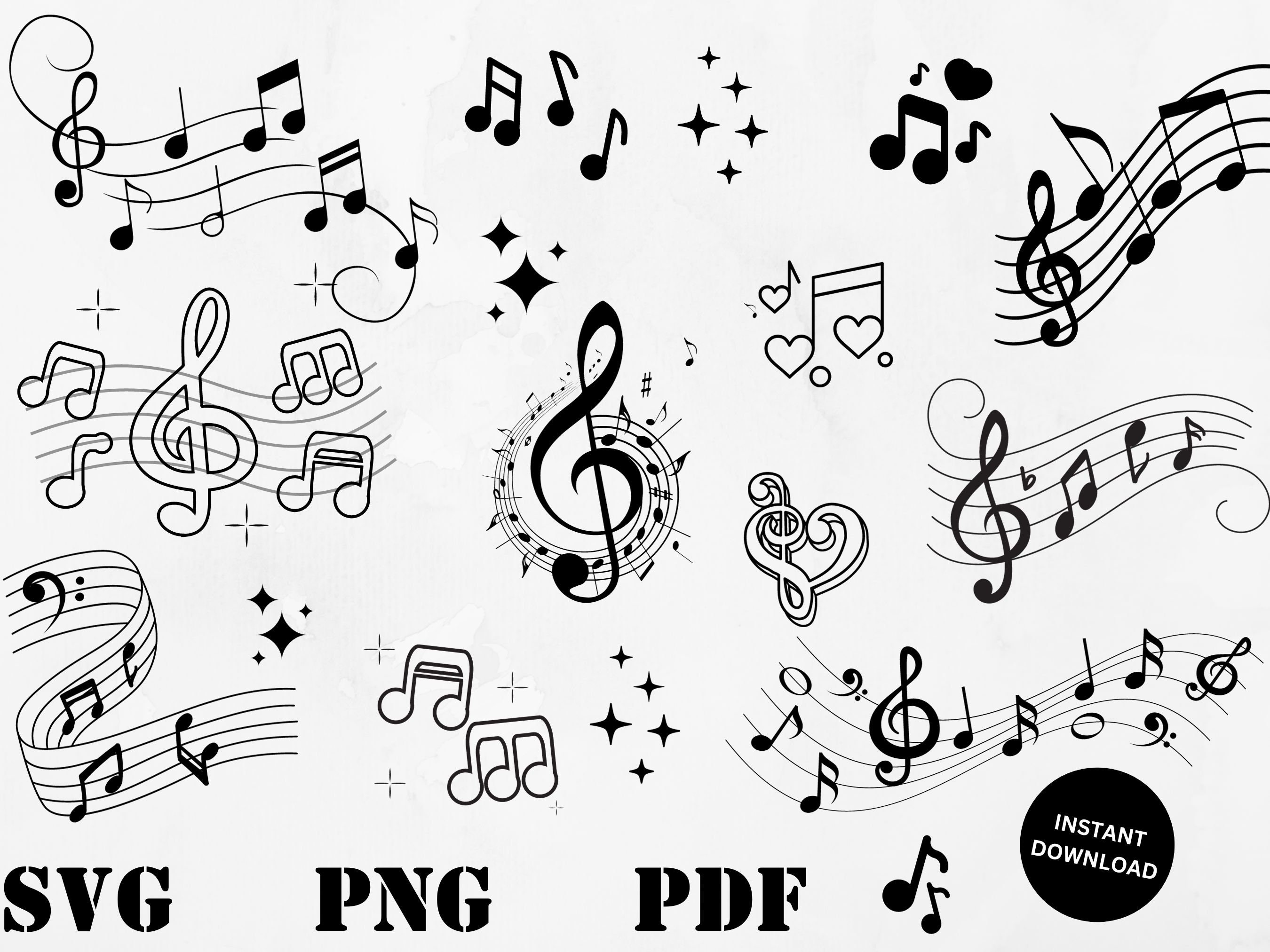 Band Instrument SVG Bundle, Music Teacher SVG, Treble Clef SVG, Musical ...
