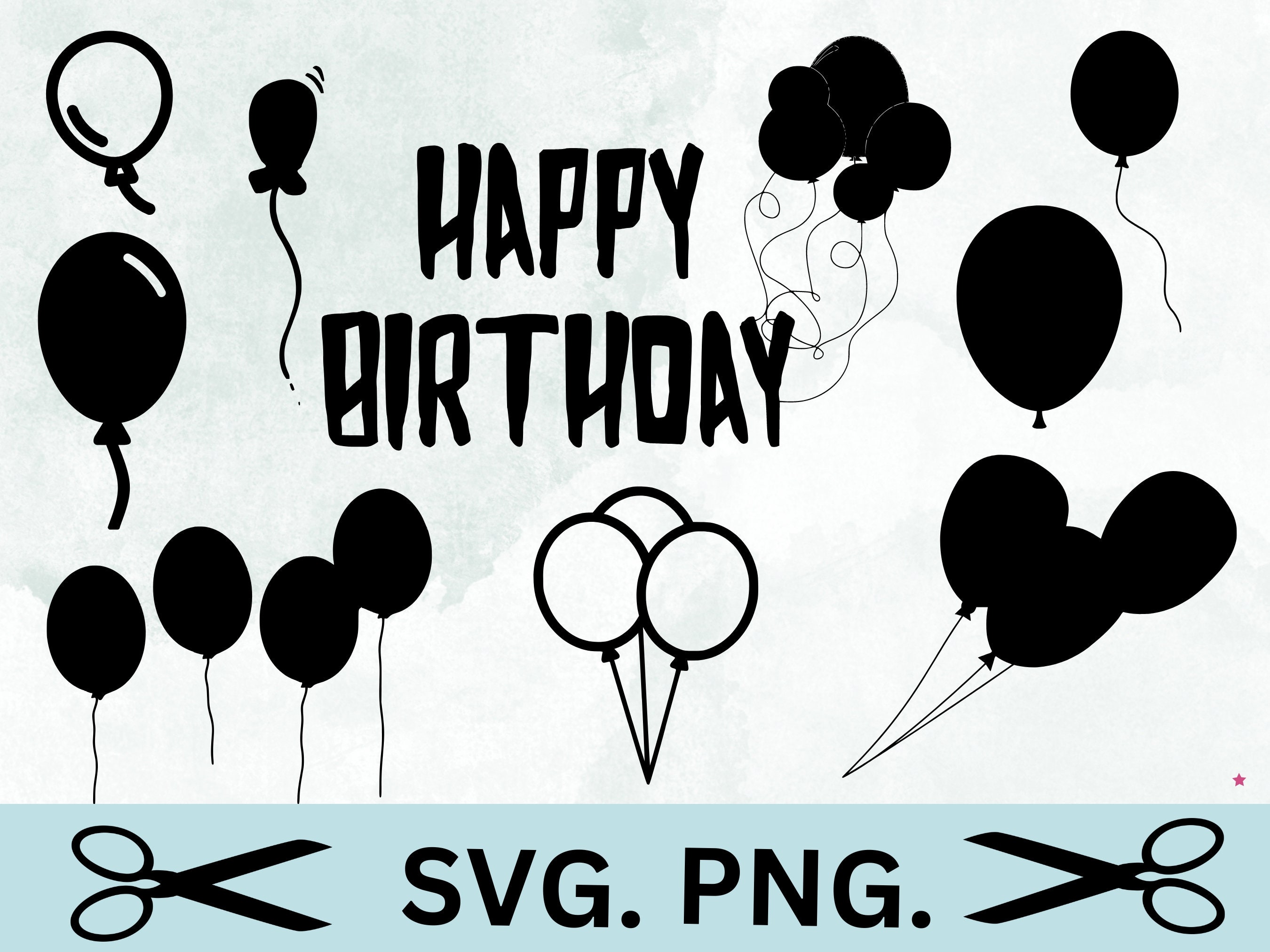 Balloons Svg Bundleballoon Cricut Cut Fileballoons Clipart - Etsy