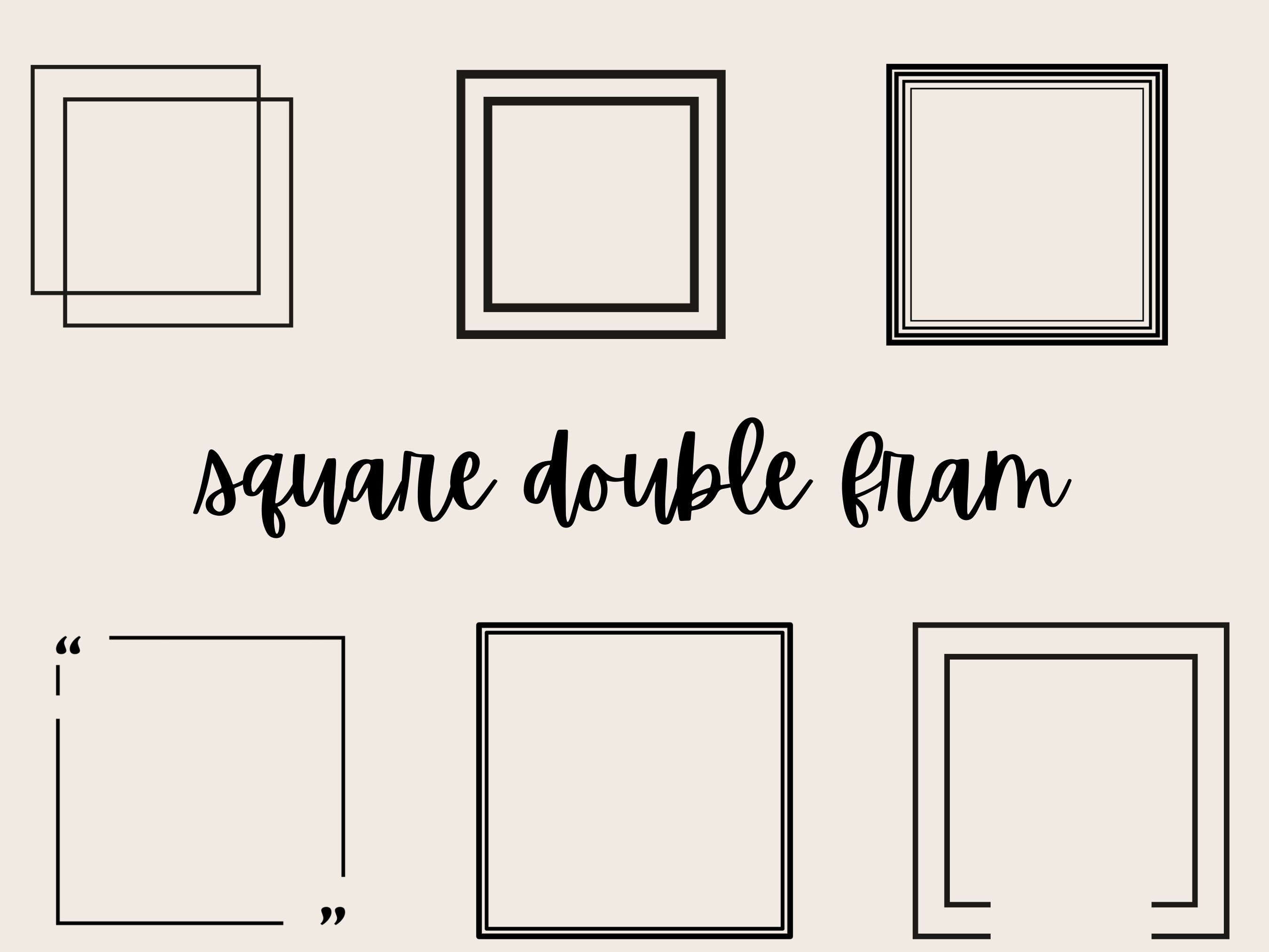 Double Frame SVG Bundle Bundle of Two Frames in SVG Frame in - Etsy