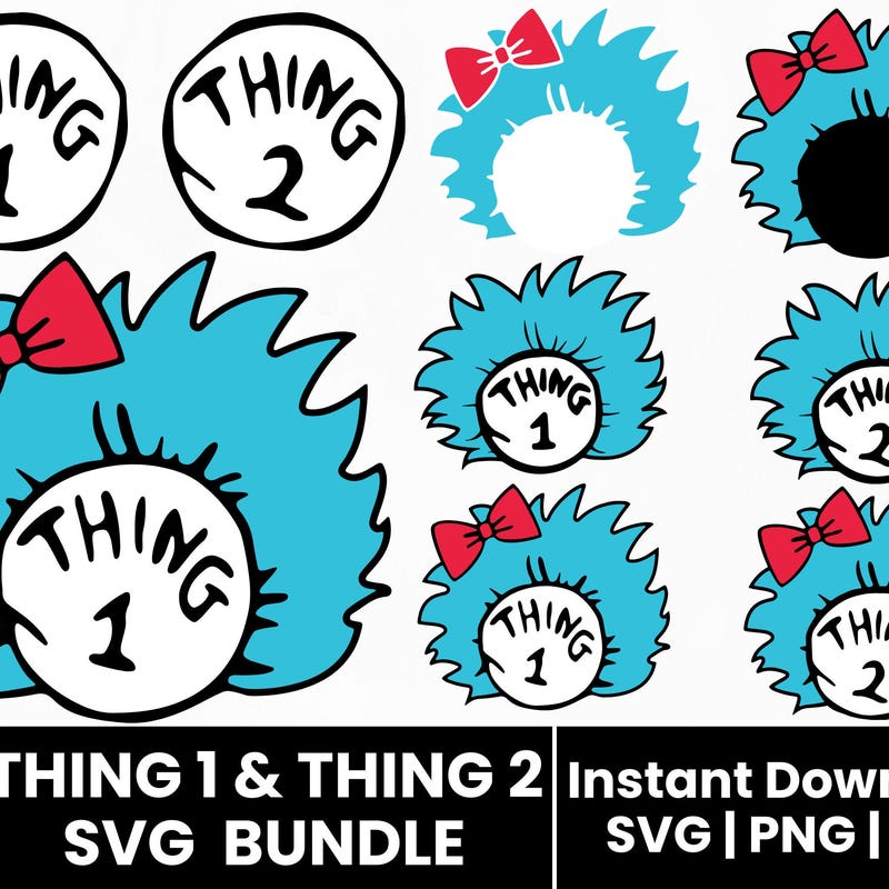 Thing One Svg - Etsy