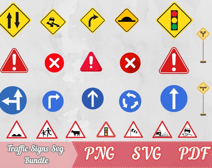 USA Traffic Signs, Road Signs Test Flash Cards, USA Warning Signs ...
