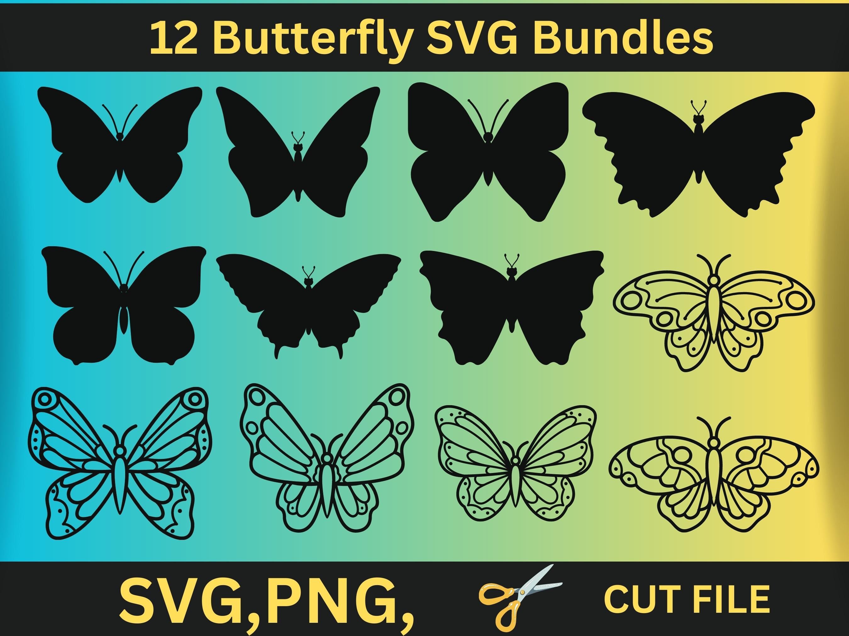 Butterfly Svg Butterfly Svg Bundle Layered Butterfly Bundle - Etsy