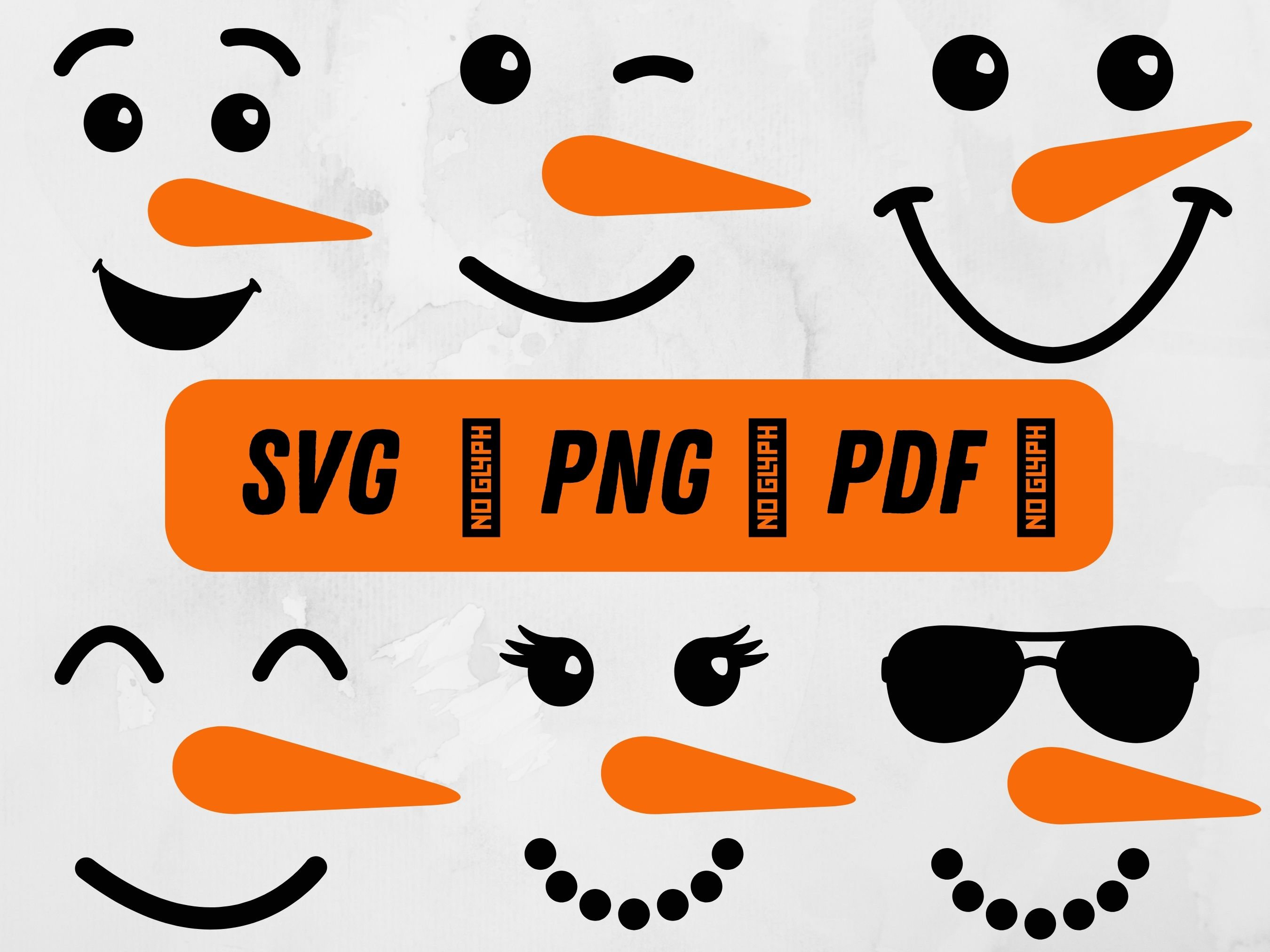 Cute Snowman Faces Svg, Snowman Svg Bundle, Christmas Svg Snowman , Cut ...