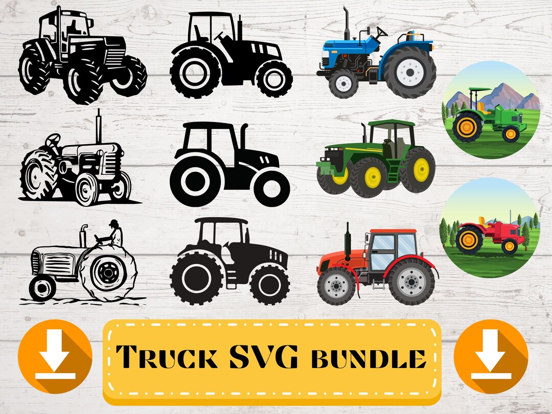 Tractor SVG Bundle, Tractor PNG Bundle, Tractor Clipart, Tractor SVG ...
