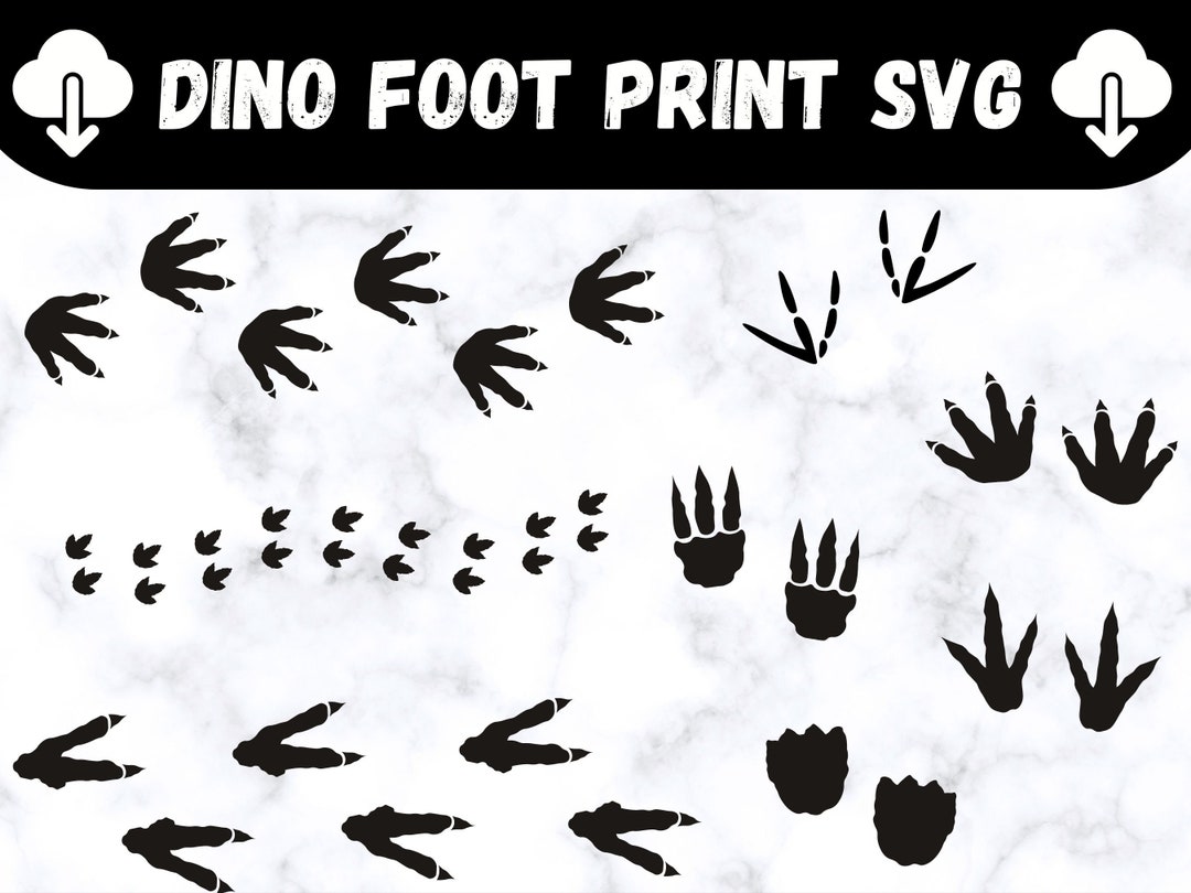 Dinosaur Footprint Svg,footprints,dinosaur Tracks,dino Svg,instant ...