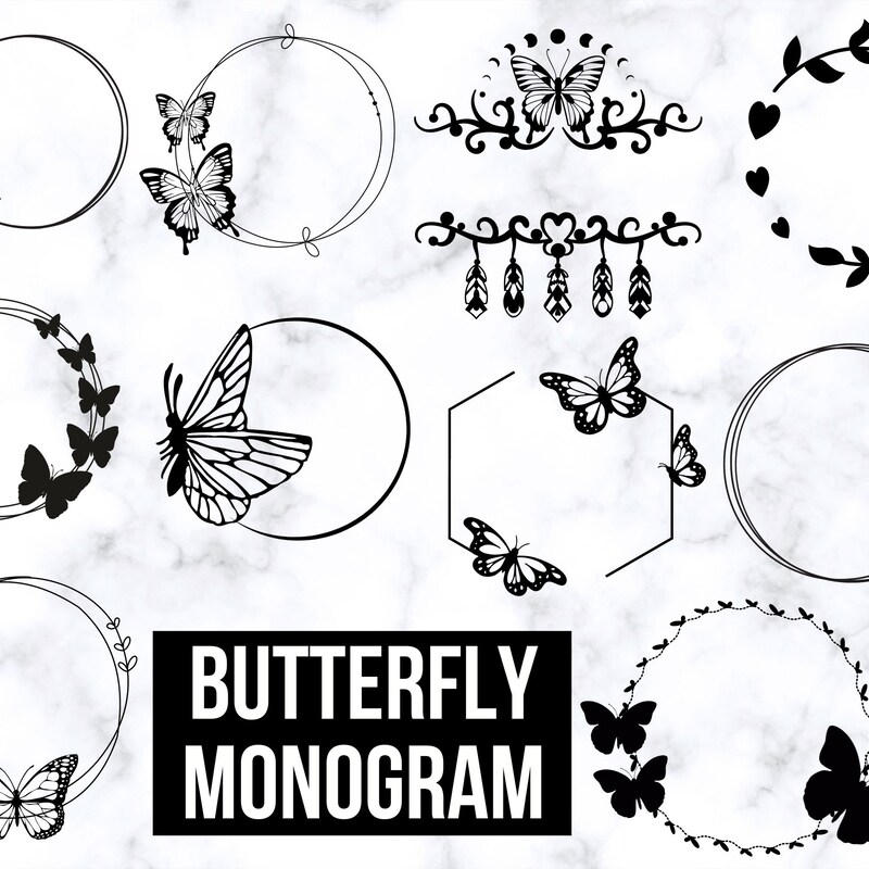 Butterfly Monogram - Etsy