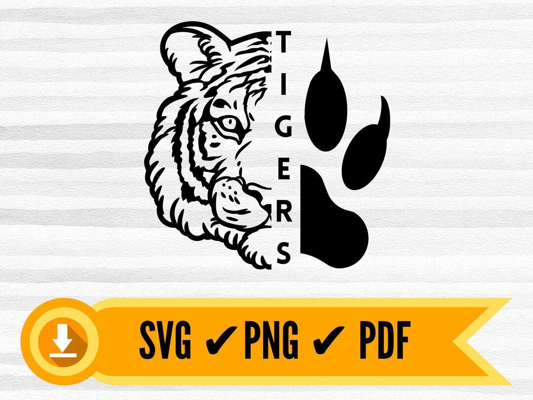 Tiger SVG, Cricut Tiger Head, Collection of Tiger Head SVG, Silhouette ...