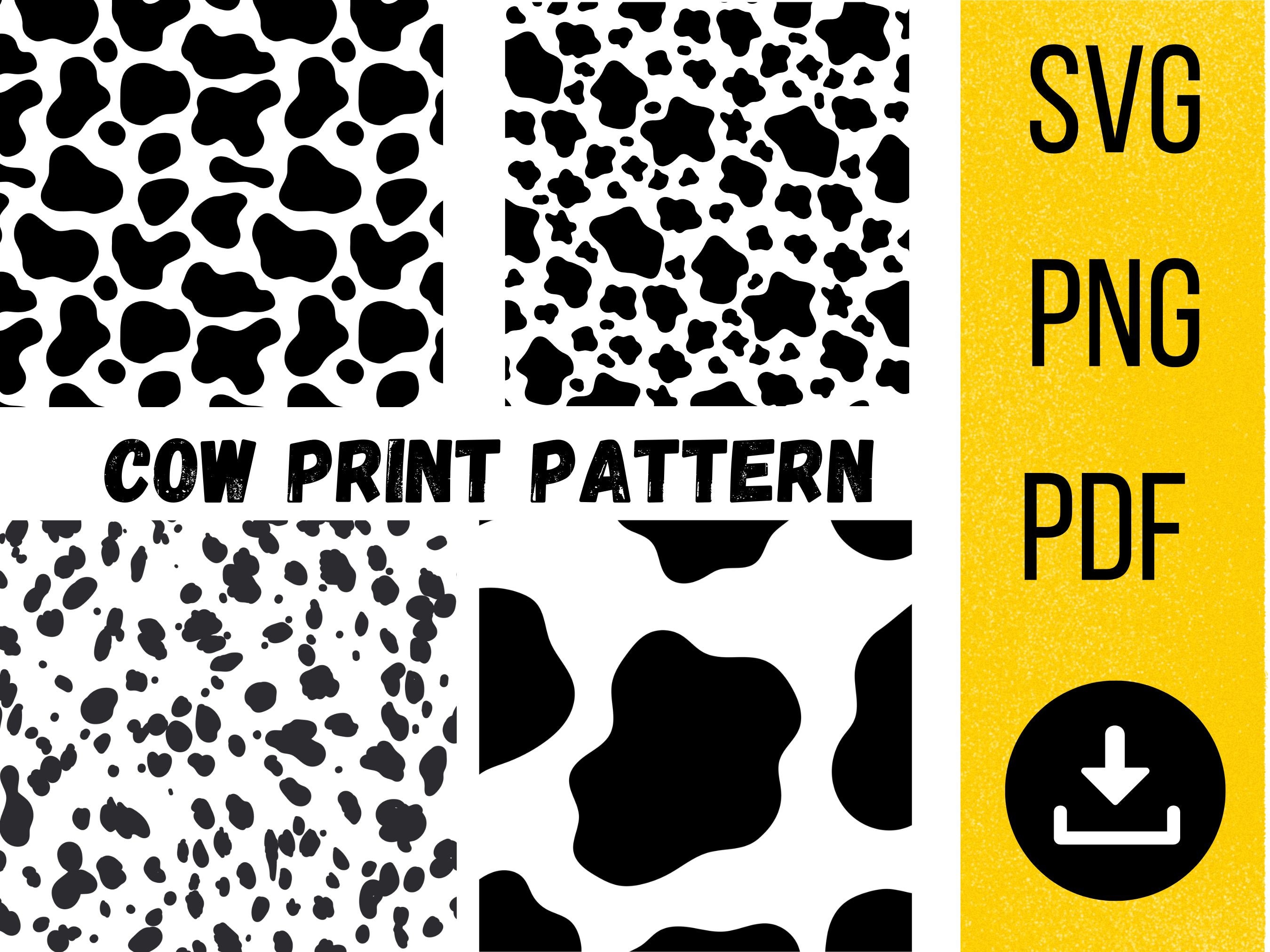 Seamless Repeated Cow Skin Patterns, White Cow Spots Scrapbook Papers ...