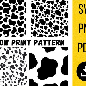 Seamless Repeated Cow Skin Patterns, White Cow Spots Scrapbook Papers ...