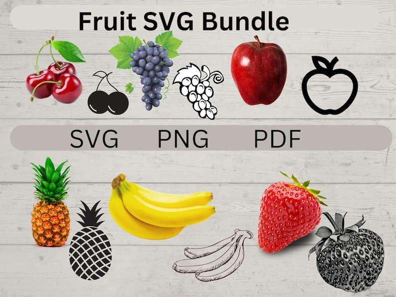 Fruit SVG Bundle, Ropical Fruit Svg,digital Download,fruit Cricut,fruit ...