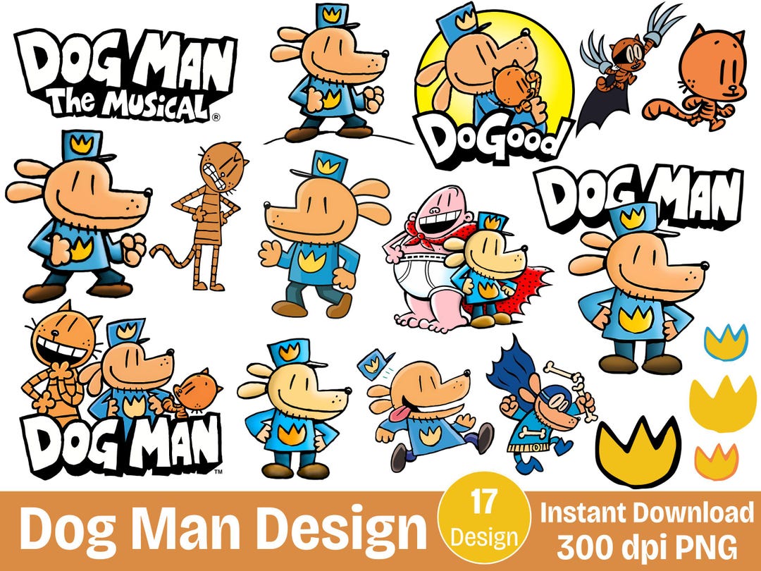 Dog Man PNG, Clipart, Bundle, Digital Download, Birthday, Printable ...