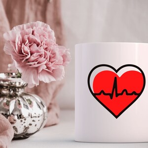 SVG Heart Beat, Vector Heart Beat, Nurse SVG, Vinyl Decal, Heartbeat ...