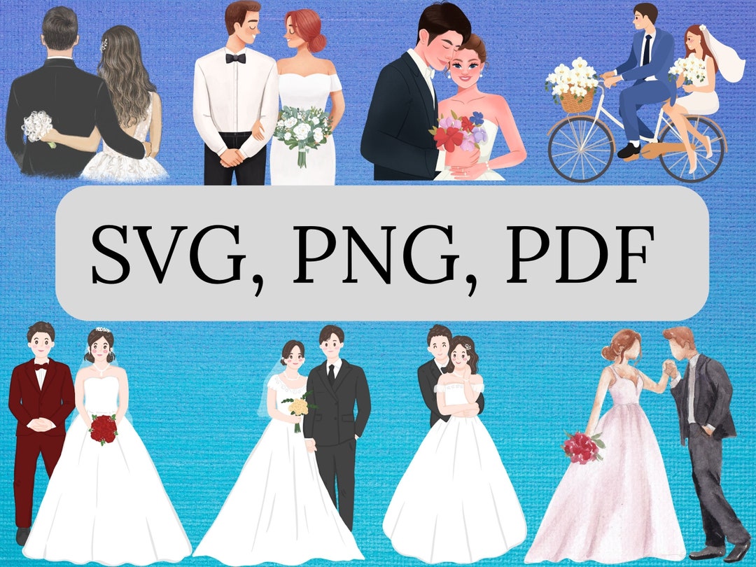 Marriage Couple SVG Bundle, Couple SVG Bundle, Wedding Couple SVG ...