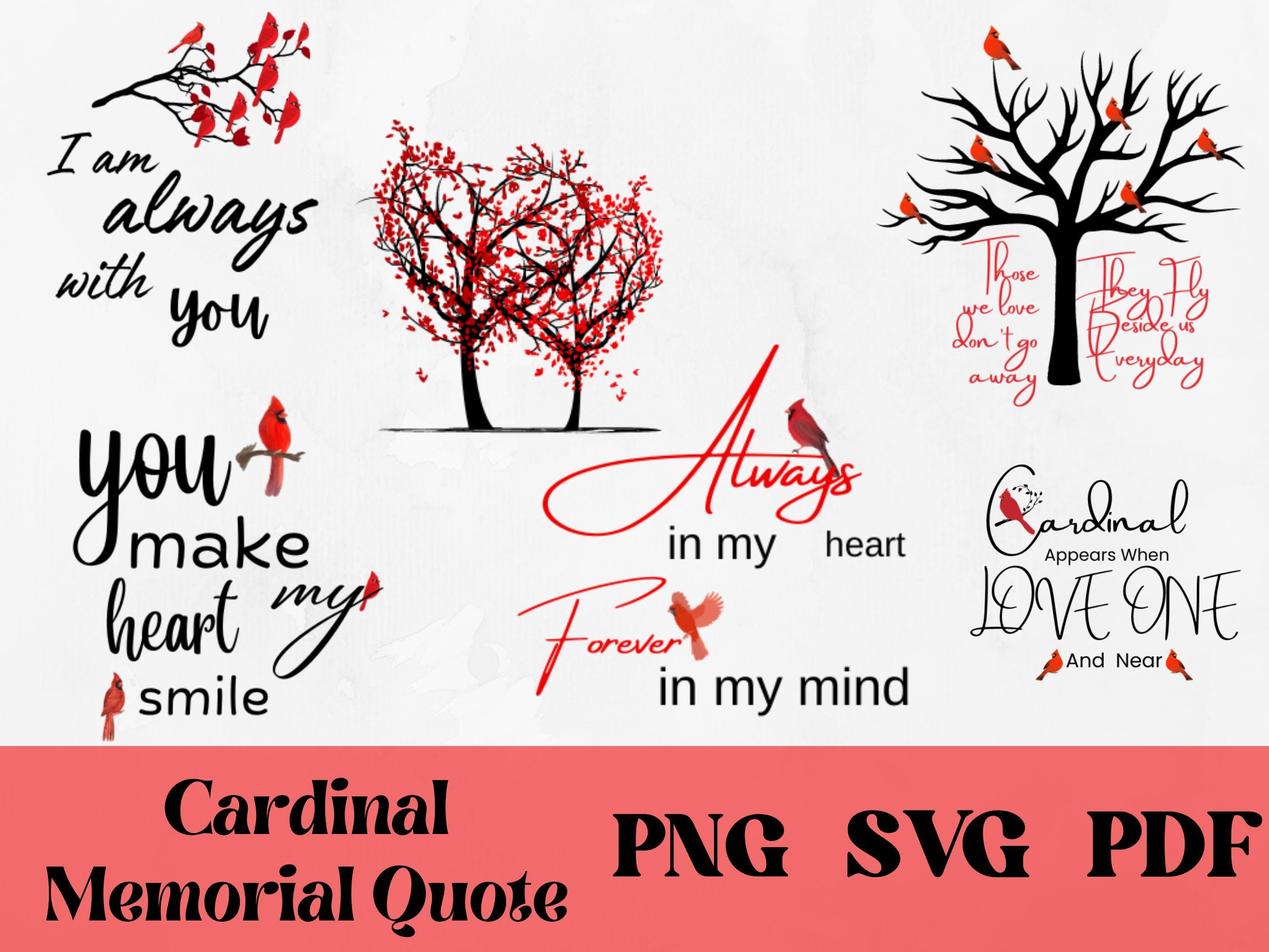 Red Cardinal Heart SVG | Beautiful Cardinal & Heart Design | Digital ...