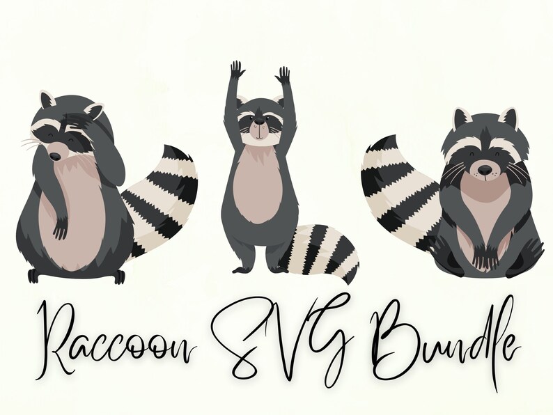 Raccoon SVG, Raccoon Clipart, Raccoon Cut Files, Raccoon Silhouette ...