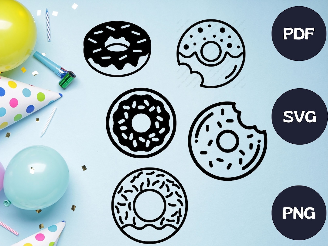 Donut SVG, Doughnut SVG, Donut Cut File, Donut Digital Download ...