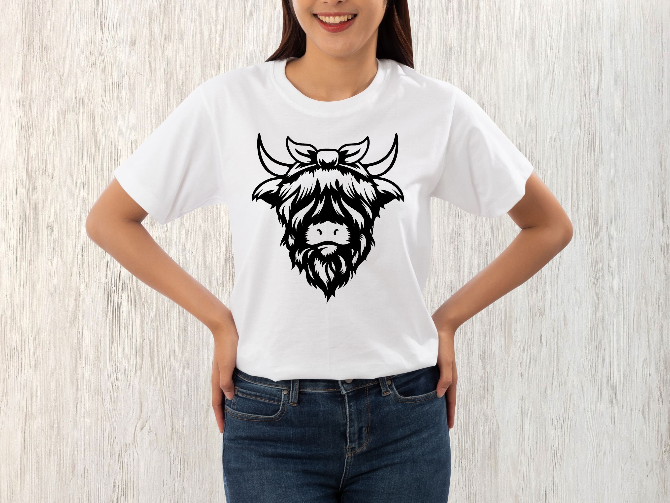 Cabeza de vaca SVG hermosa vaca SVG vaca de las tierras - Etsy México