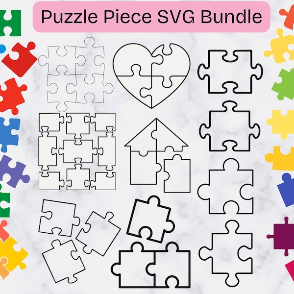 Puzzle Piece Svg - Etsy