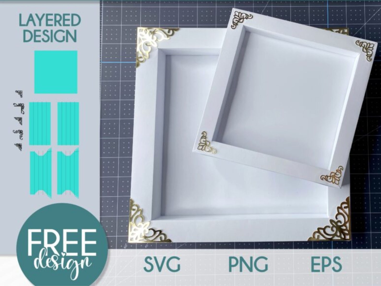 Paper Frame Svg, Creft Paper, Paper Frame, Svg, Eps Files, Digital ...