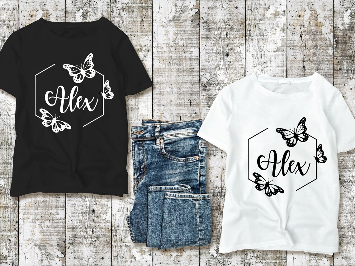 Butterfly Monogram Frame Svg Bundle , Butterfly Circle Monogram Frames ...