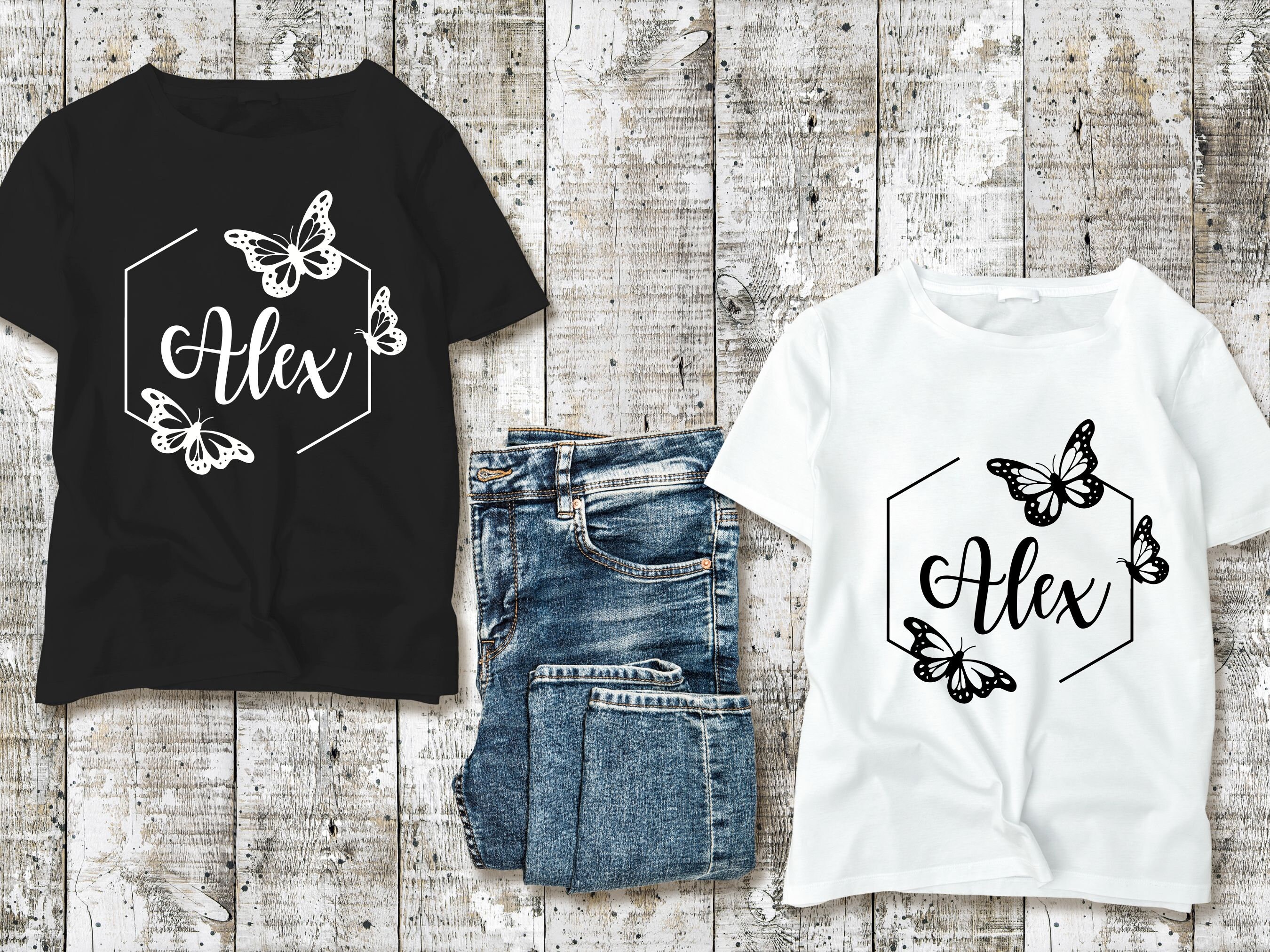 Butterfly Monogram Frame Svg Bundle , Butterfly Circle Monogram Frames ...