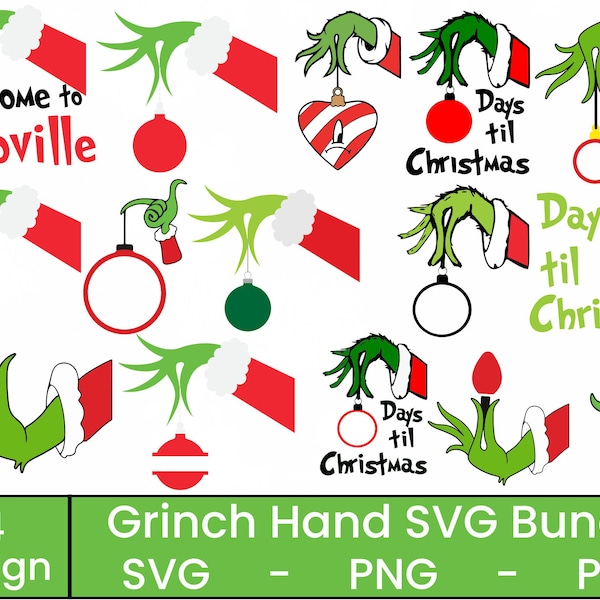 Grinch Hand Svg - Etsy