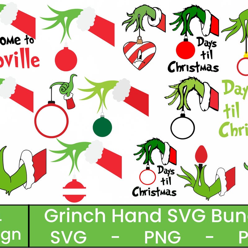 Mains de grinch - Etsy Canada