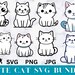 Cute Cat SVG, Cat Clipart, Portrait Cats PNG, Vector, Funny Cat SVG ...