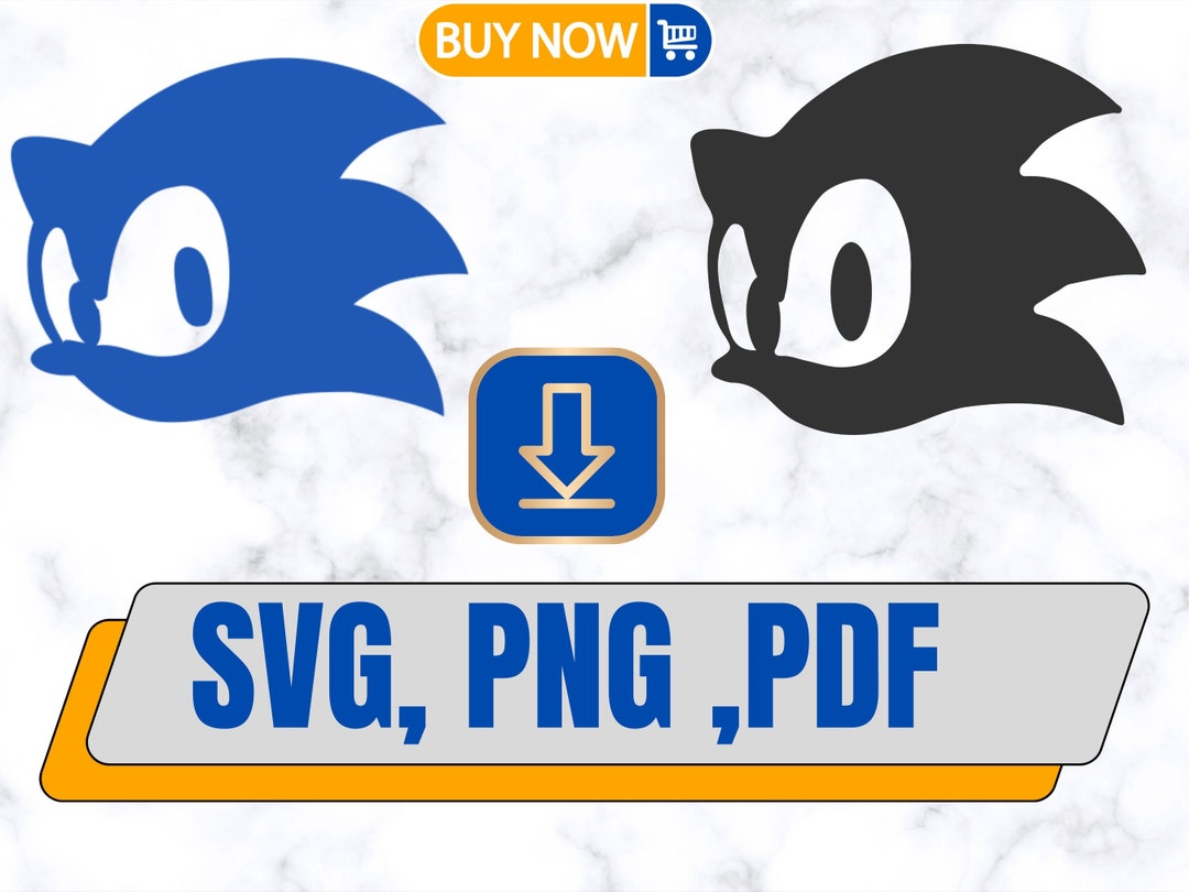 Sonic the Hedgehog Svg/sonic Svg/sonic Head Svg/ Face Svg/ Sonic Black ...