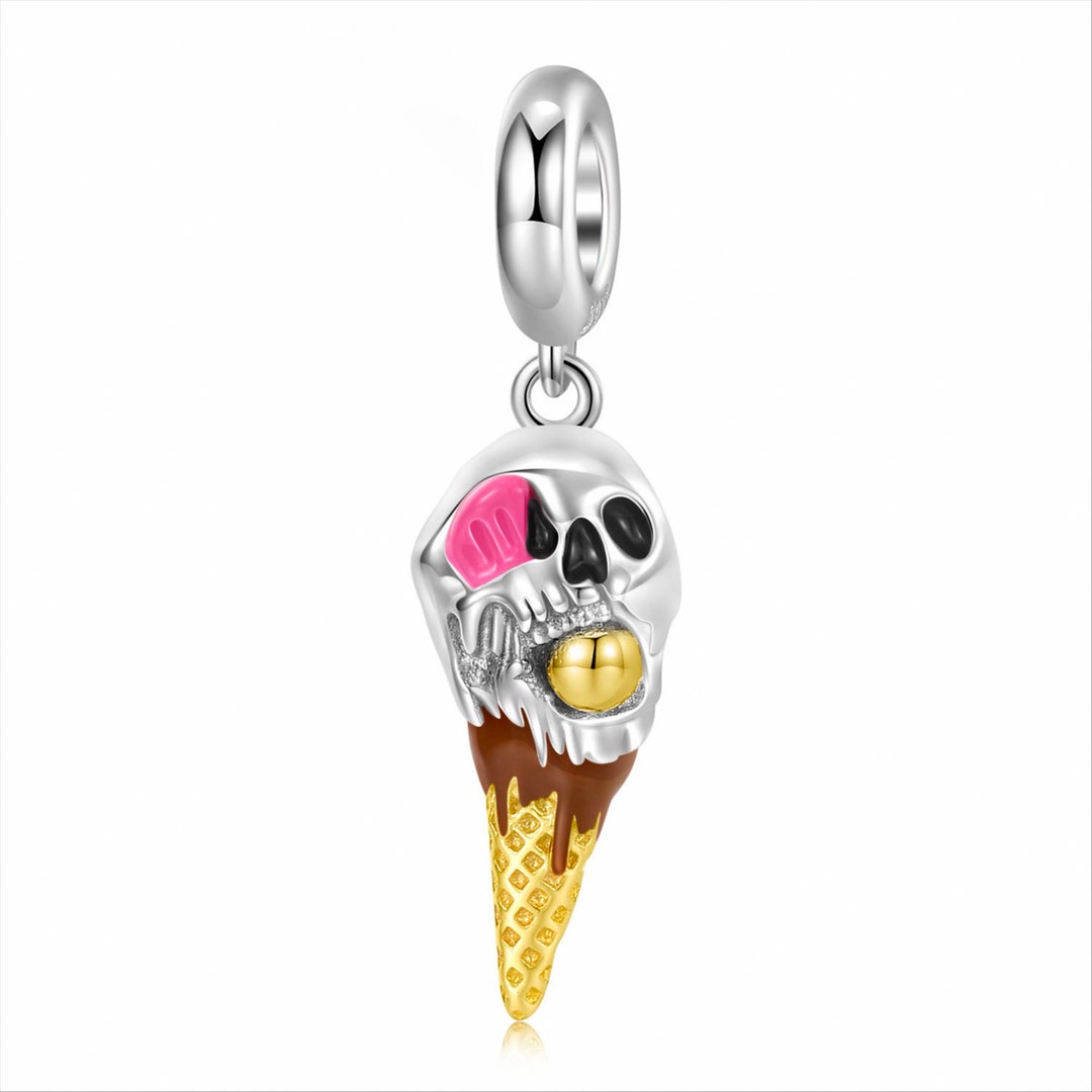 Ice Cream Cone Charm for Bracelet Cone Ice Cream Pendant - Etsy