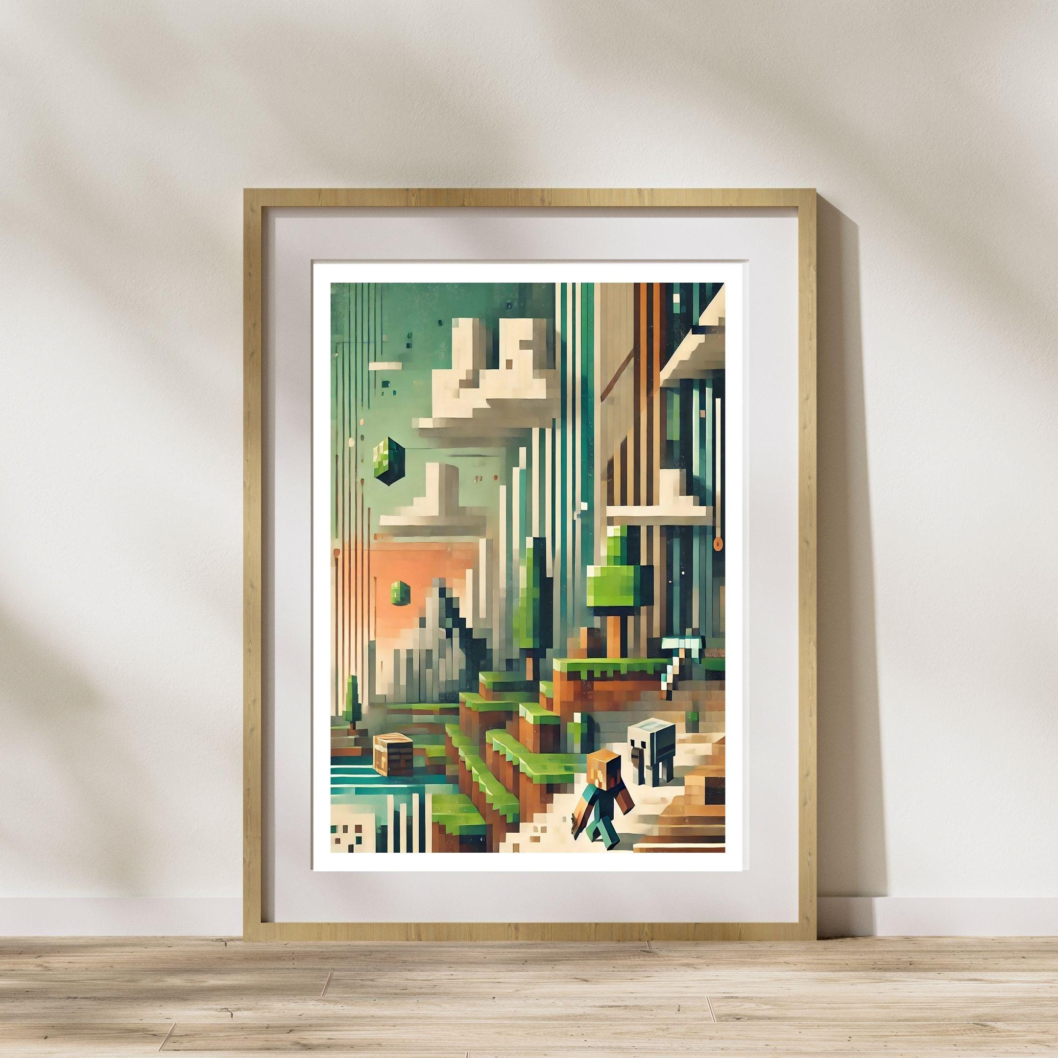 Minecraft Poster - Printable Wall Poster for Kids Room Decoration - Etsy