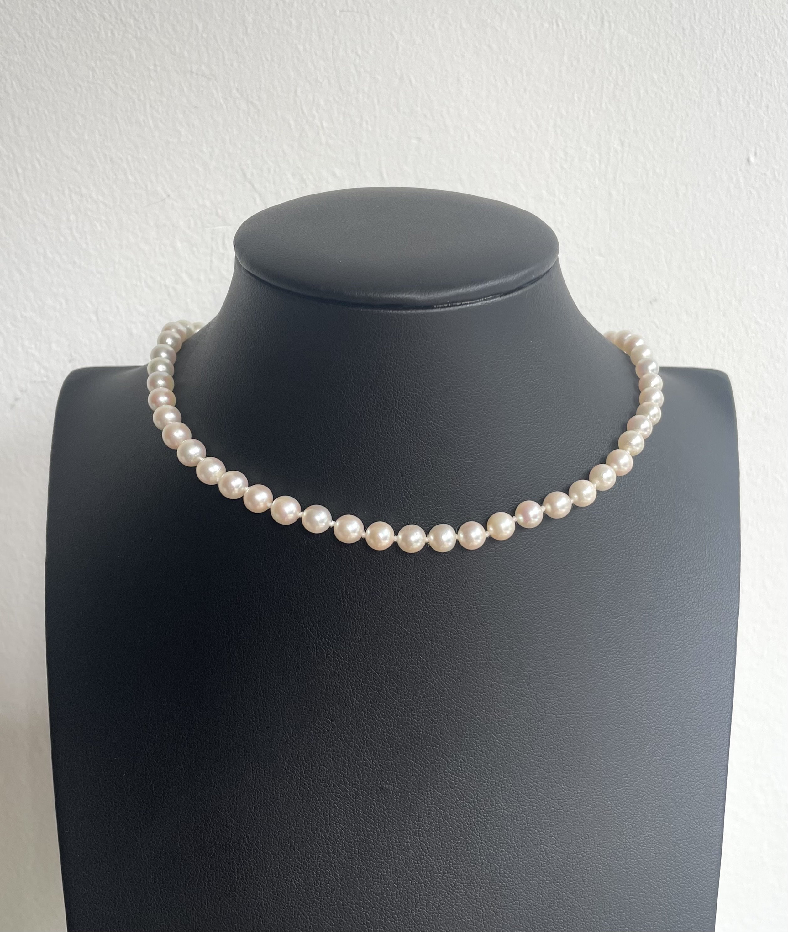 Stunning Unique Antique Victorian Japanese Saltwater Akoya Classic Perfect Pearl Necklace Choker ...