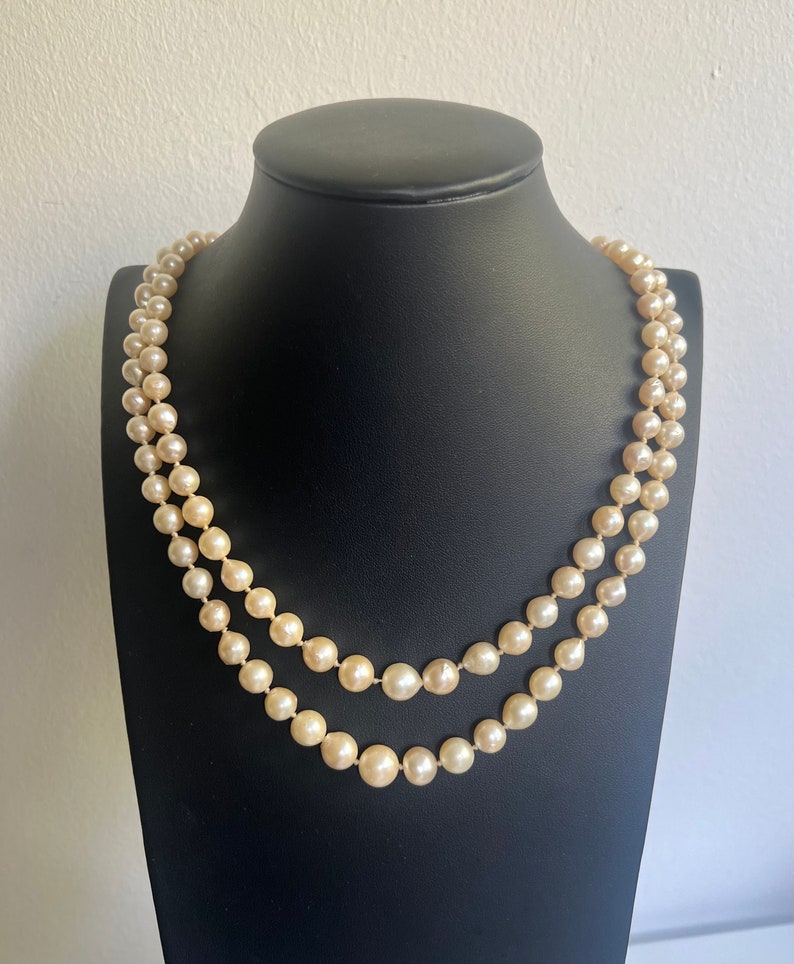 Stunning Antique Sterling Silver & 9 Ct Gold Black Chalcedony Clasp Double Strand Twin Row ...