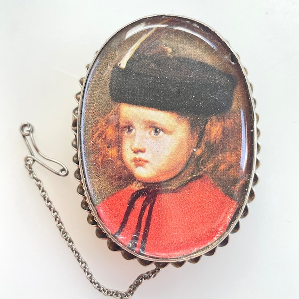 Antique Victorian Miniature Portrait Brooch - Etsy
