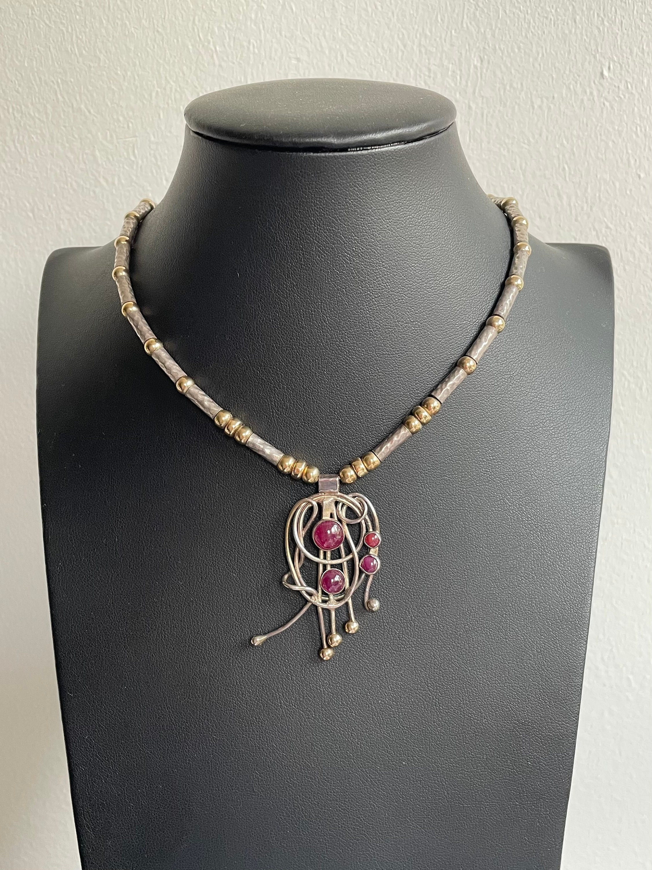 Vintage Art Nouveau 9 Ct Gold and Sterling Silver Ball Panel Link ...