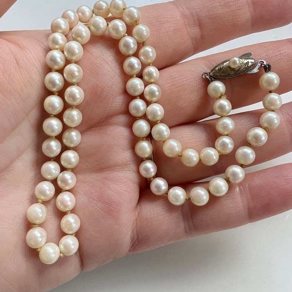 Saltwater Pearl Necklace - Etsy