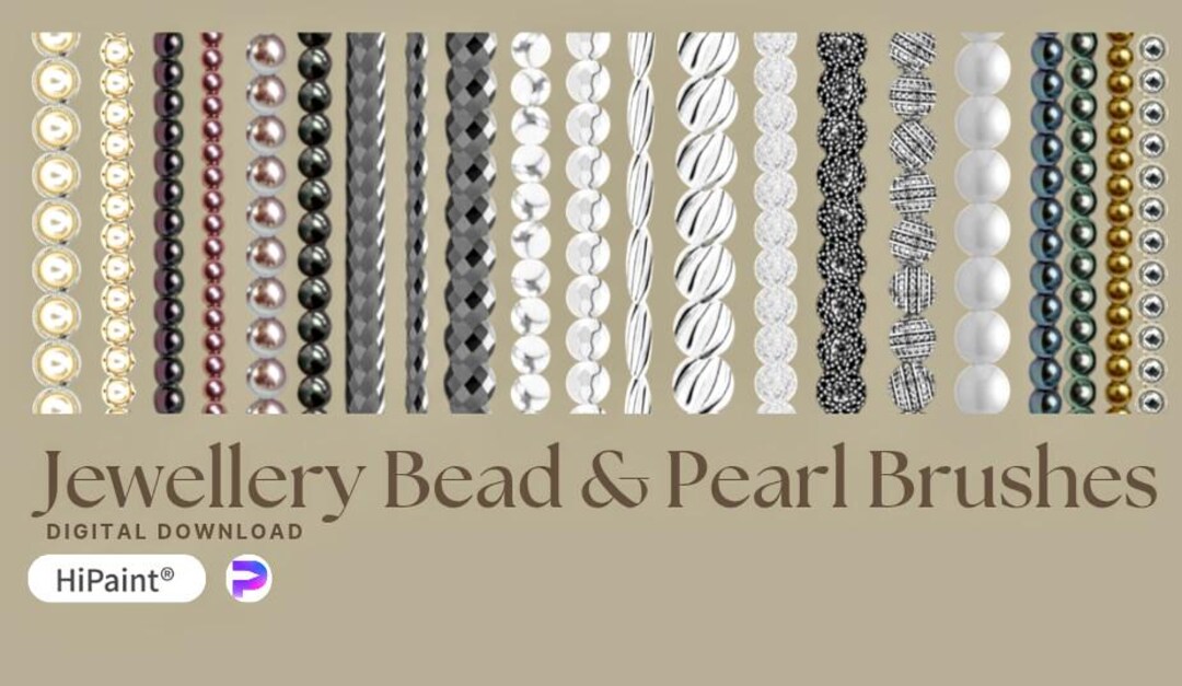 Jewelry Bead & Pearl Brush Pack for Hipaint: 21 Digital Art Brushes - Etsy