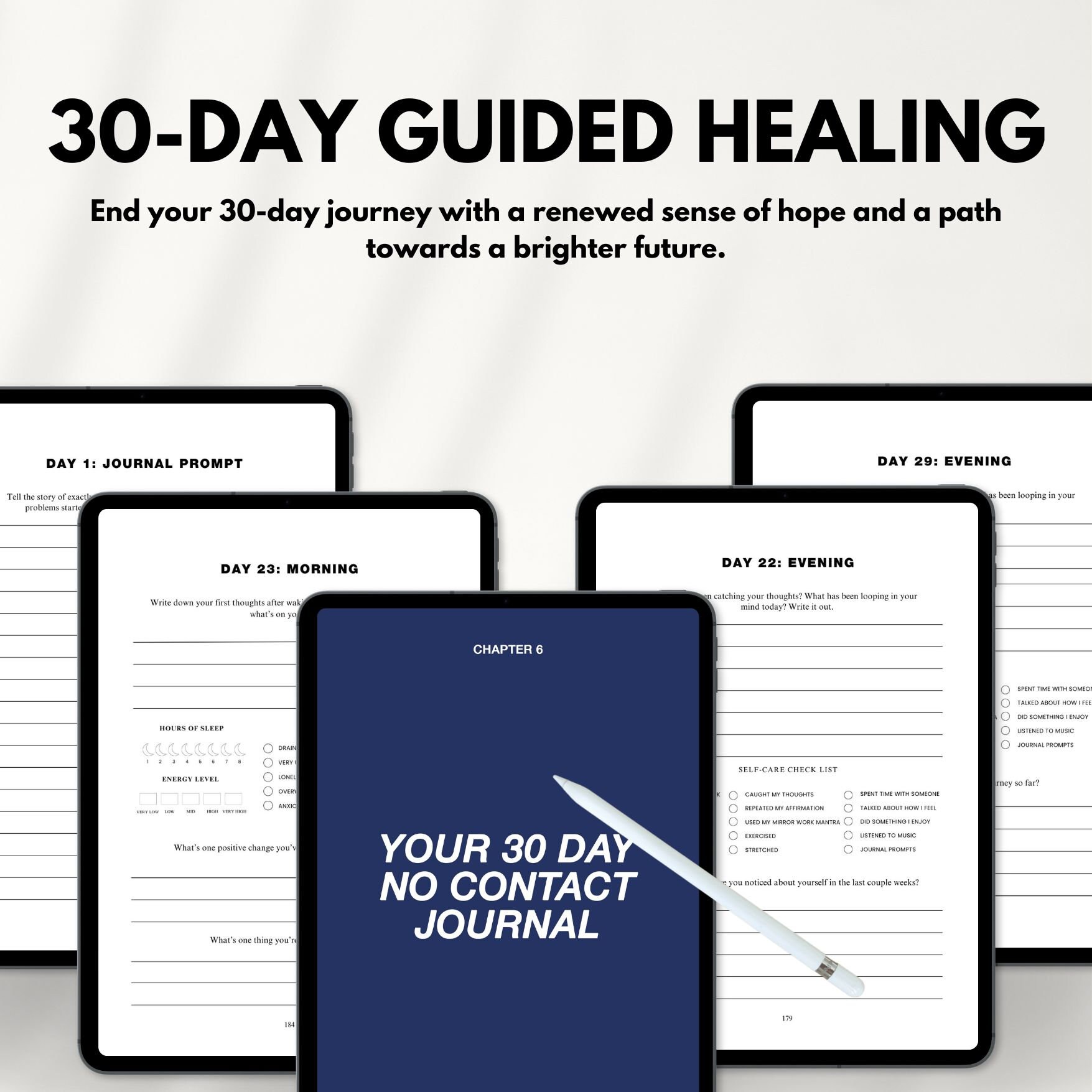 The No Contact Journal - A Self Therapy Workbook for Healing Heartbreak ...