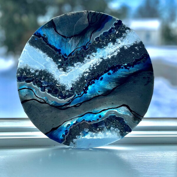 Round Resin Art - Etsy