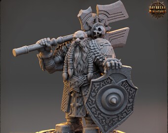 Dwarf Barbarian Female Duergar Battle Master Mini Dungeons and Dragons ...