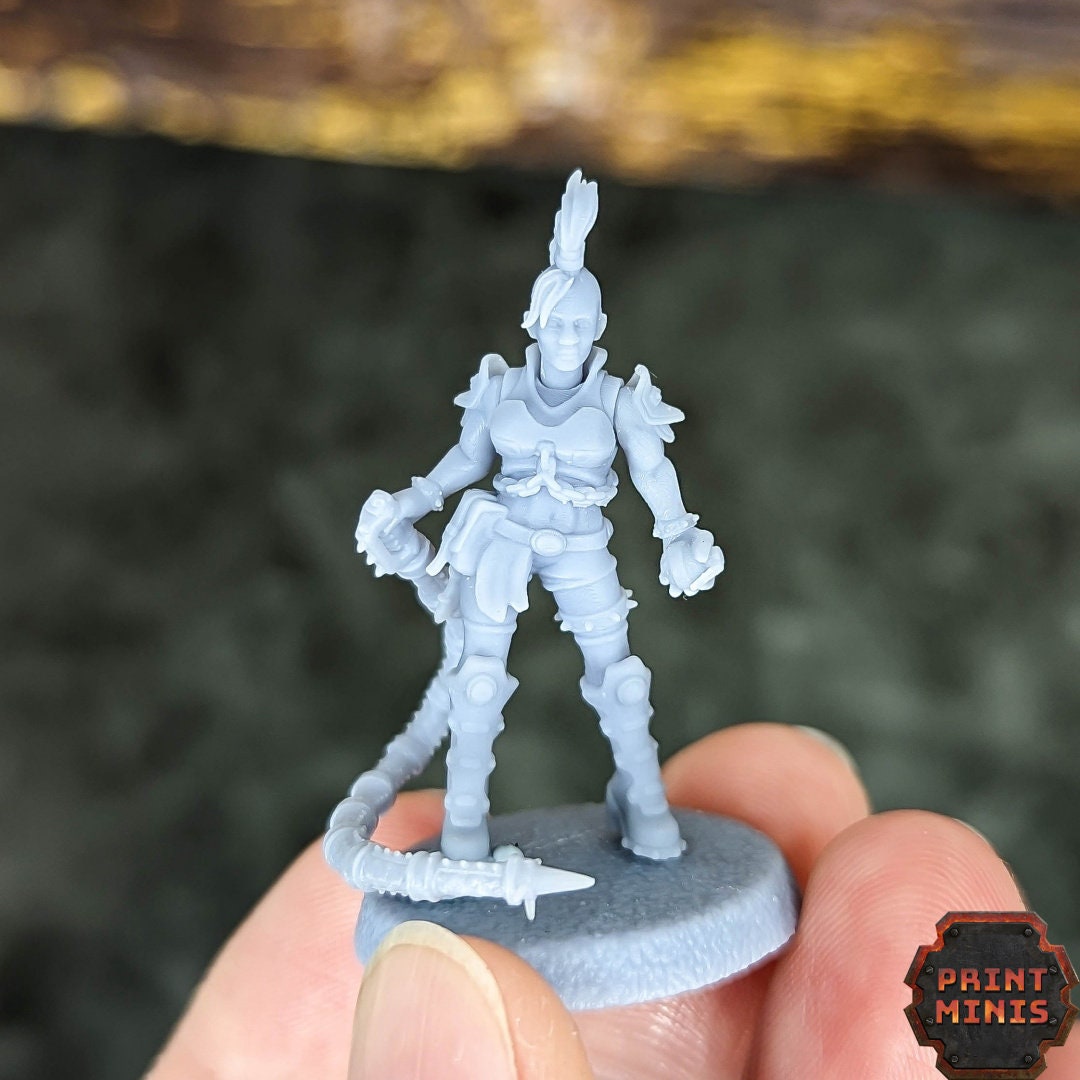 28mm Sci Fi Miniature Female Gang Cyberpunk Shadowrun Grimdark - Etsy