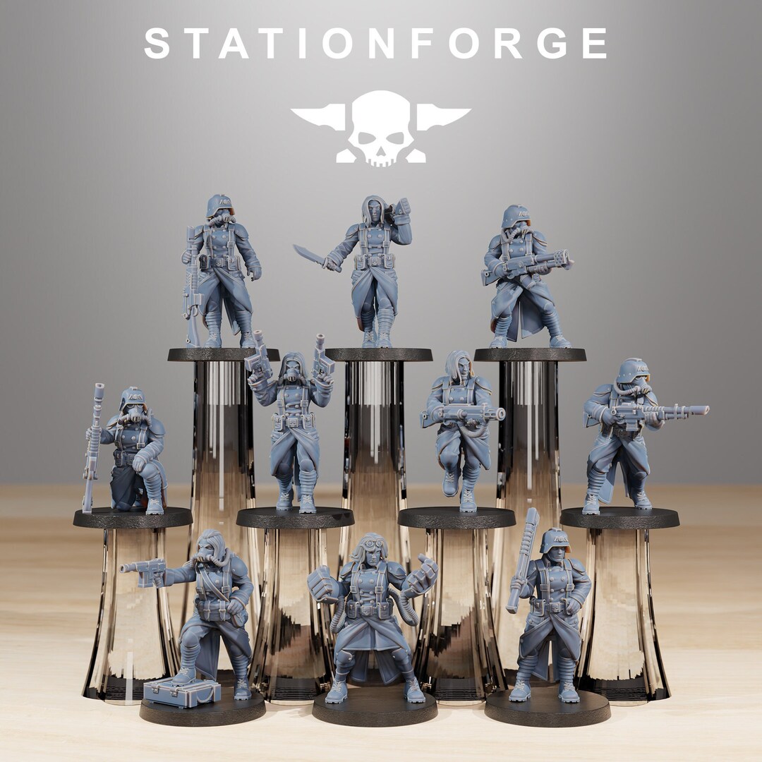 Grimguard Sisters of War Grimdark Tabletop RPG Wargaming Station Forge ...