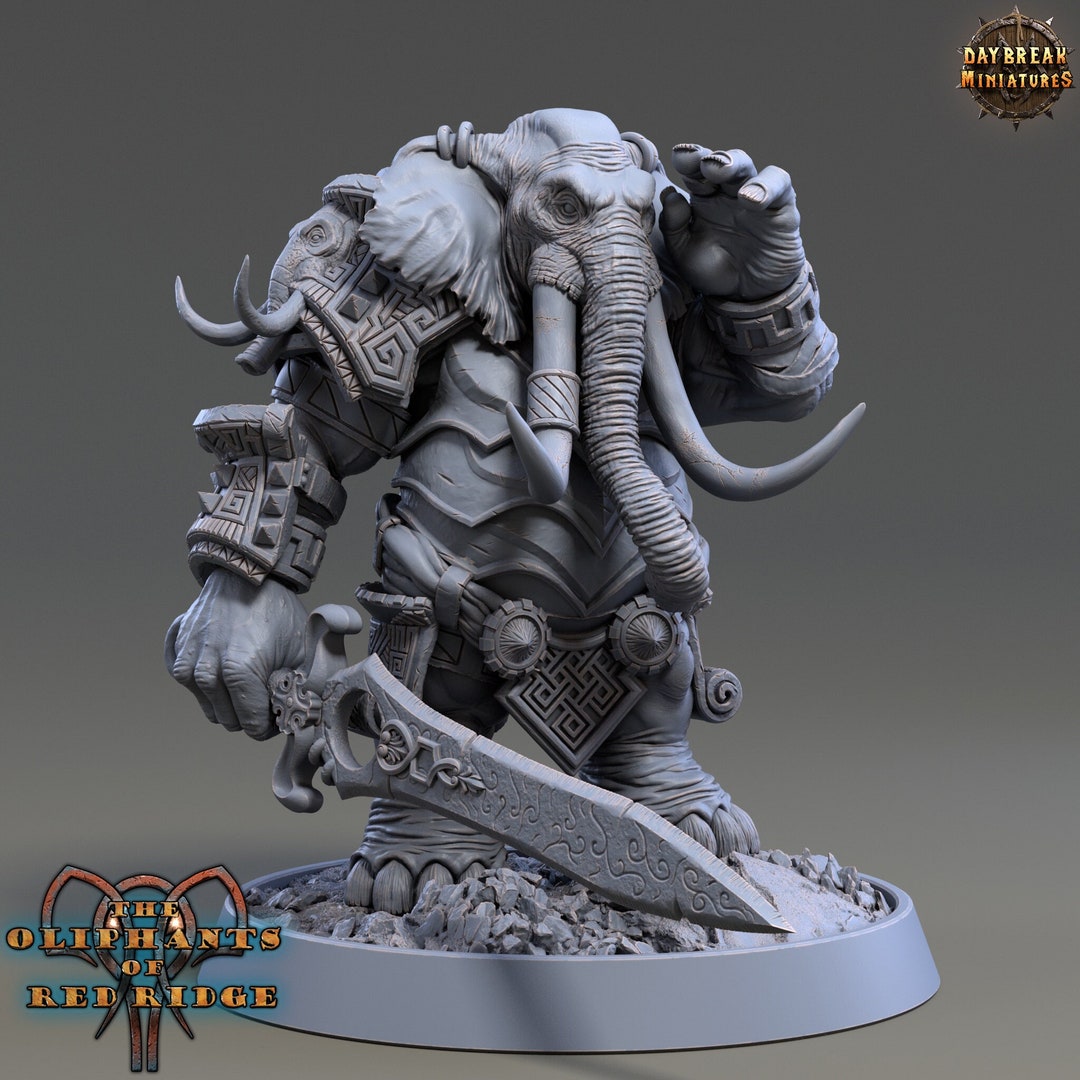 D&D Loxodon Resin Miniature Dungeons and Dragons Tabletop RPG Dnd ...