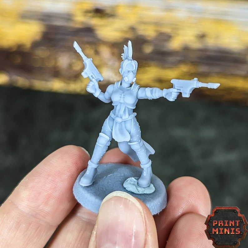 28mm Sci Fi Miniature Female Gang Cyberpunk Shadowrun Grimdark - Etsy