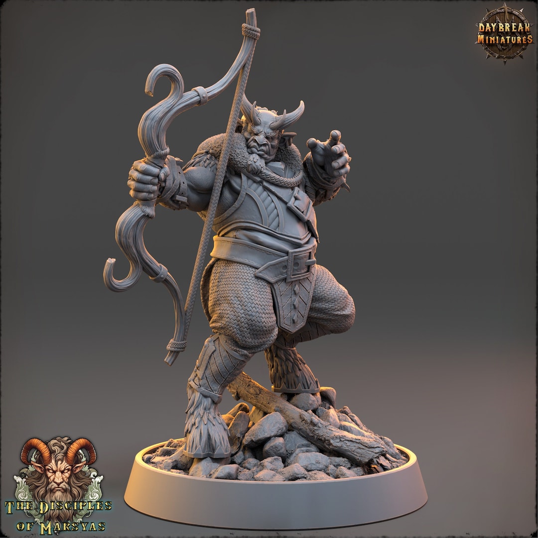 Dandd Satyr Resin Miniature Dungeons And Dragons Tabletop Rpg Dnd Daybreak Miniatures Xanesh Arc