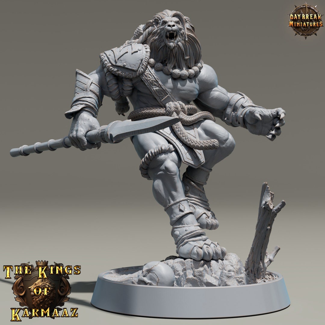 D&D Leonin Resin Miniature Dungeons and Dragons Tabletop RPG Dnd ...