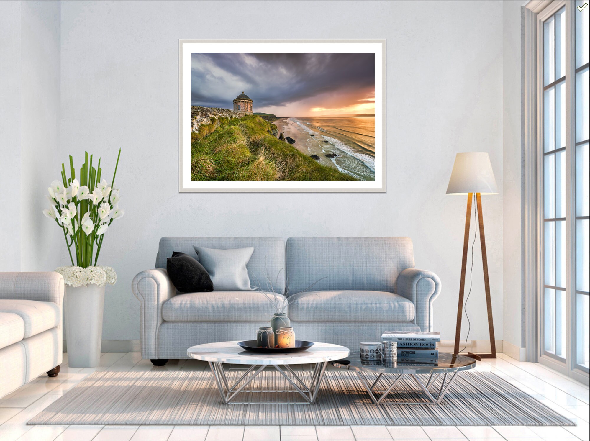 Irish Landscape Print Mussenden Temple, Irish Photo Print County Derry ...